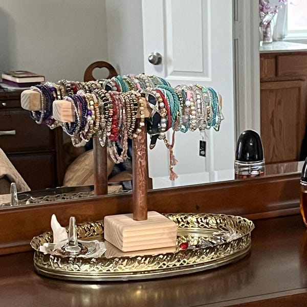 Tall Nesting Display Risers in Raw or White Washed Pine Wood - Jewelry ...