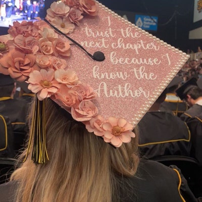 Pink Floral Grad Cap / Custom Graduation Cover / Graduation - Etsy