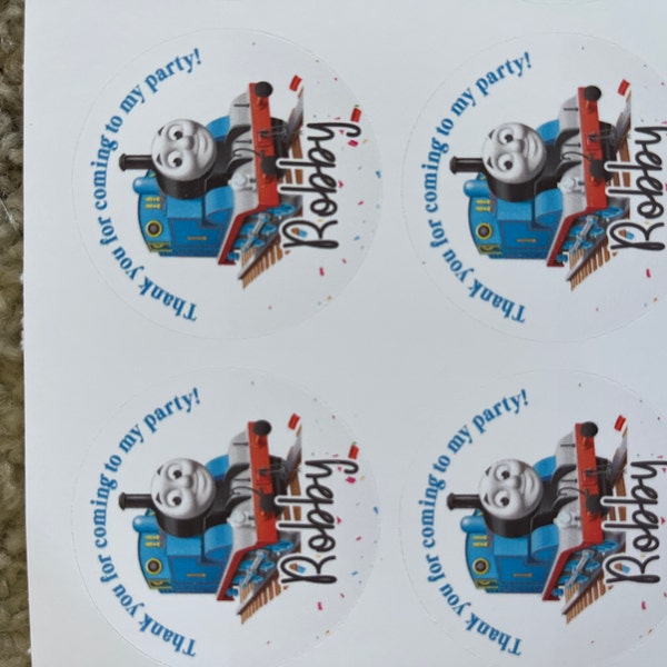 Thomas Train Birthday Stickers | Personalized Thomas Train Stickers ...