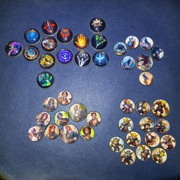 Bandits RPG Tokens Glass and Metal Deluxe Tokens Handmade by the Token ...