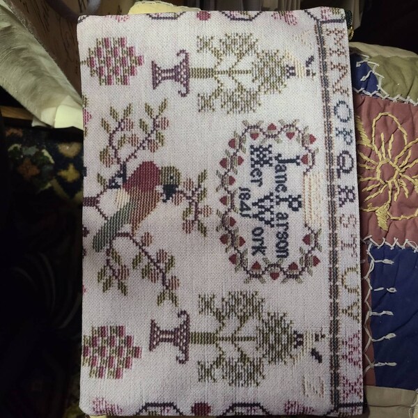 Jane Parson 1841 Sampler Reproduction PDF Chart, Cross Stitch Pattern ...