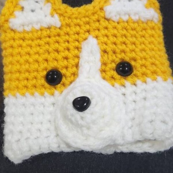 Corgi Crochet Pattern, Welsh Corgi Cup Cozy Pattern, Corgi Puppy, Corgi ...