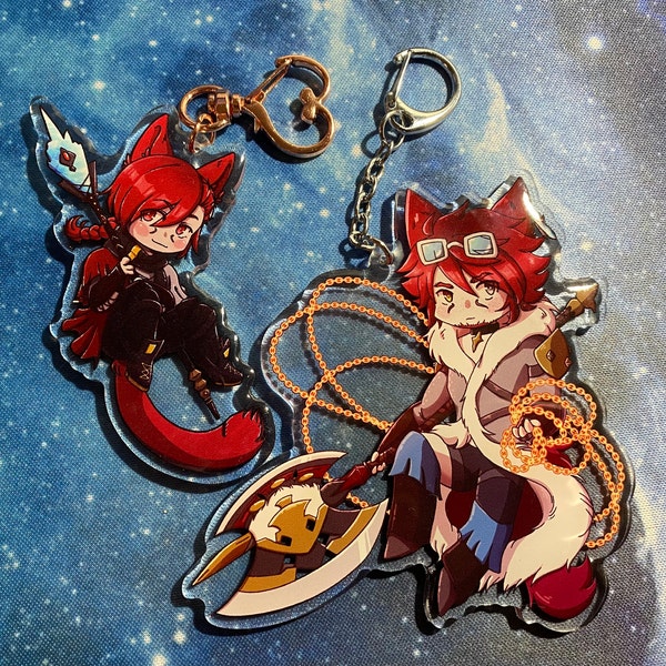 Final Fantasy XIV G'raha Tia and Wol Charm - Etsy