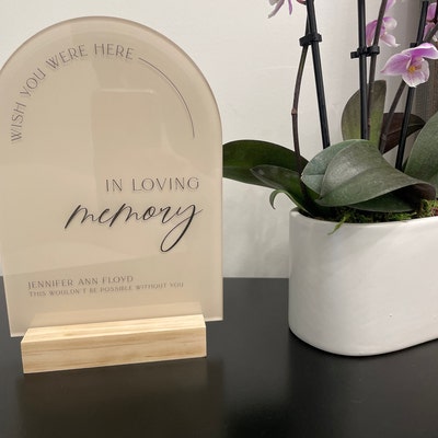 In Loving Memory Table Sign in Memory Wedding Sign Modern Script ...