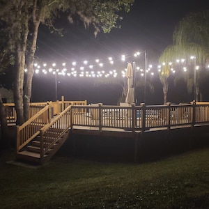 IYN Stands String Light Pole Stand With Tank Base Freestanding ...