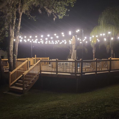 IYN Stands String Light Pole Stand With Brackets Hang String Lights ...