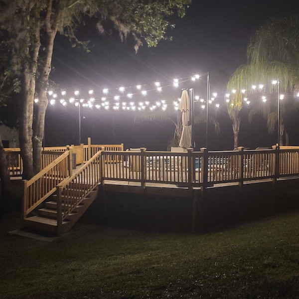 IYN Stands - String Light Pole Stand With Tank Base - Freestanding ...