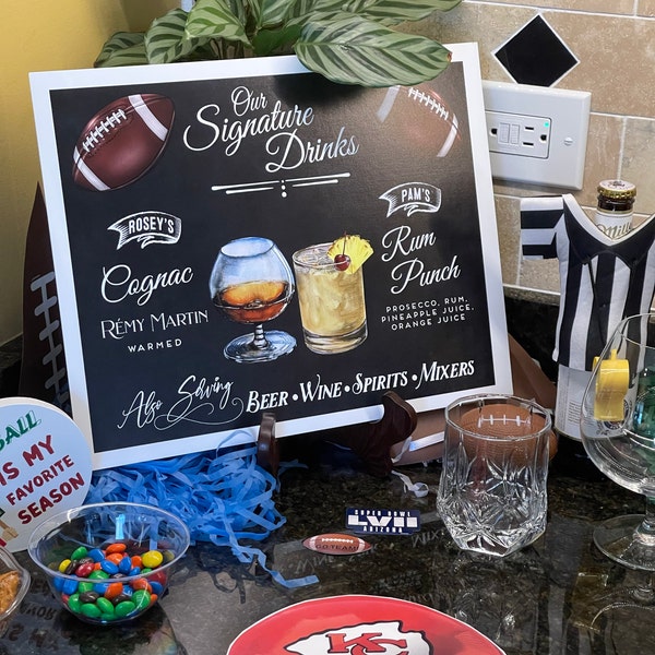 Art Deco Signature Cocktails Printable, Signature Libations, Birthday ...