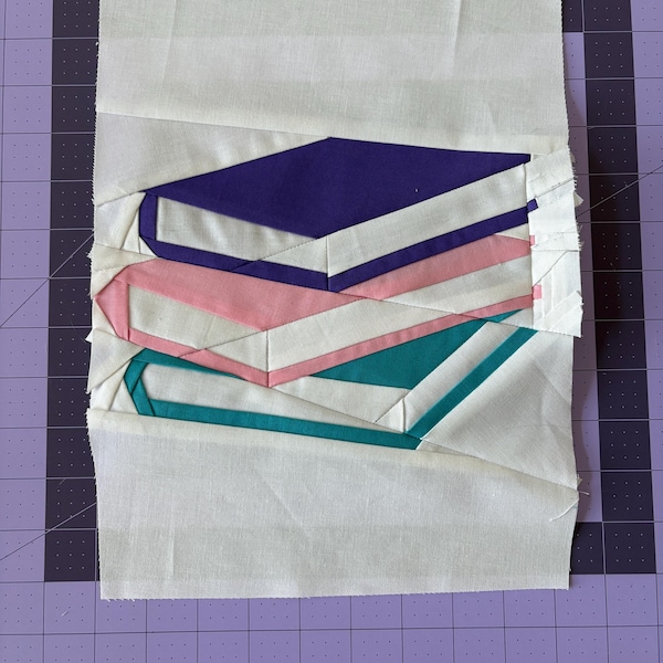 Bookshelf Paper Pieced Quilt Block Pattern - Etsy