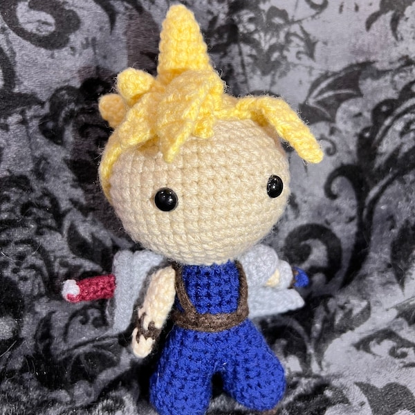 DIY PATTERN - Cloud Strife (FFVII) - Amigurumi Crochet Pattern - Etsy