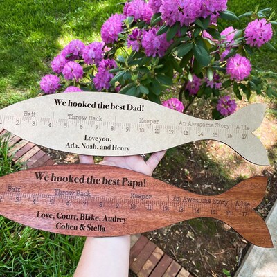 Fish Ruler Funny Gift Father's Day and Grandfather's Day Gift Digital ...