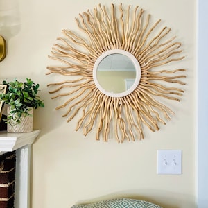 Authentic Mulberry Wall Decor-round Sunburst Decoration-handcrafted ...