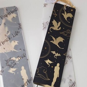 Fourth Wing Gold Foiled Bookmark Dragon Bookmark Book Lover Fantasy ...