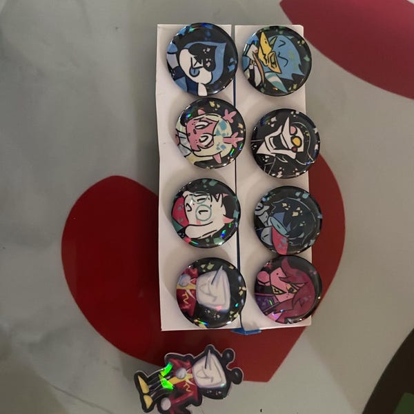 Deltarune Undertale Button Pins – 1 Inch Holographic Pin Set – Sans ...