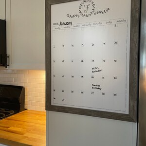 Personalized Year Wall Calendar Vertical Yearly Calendar With | Etsy