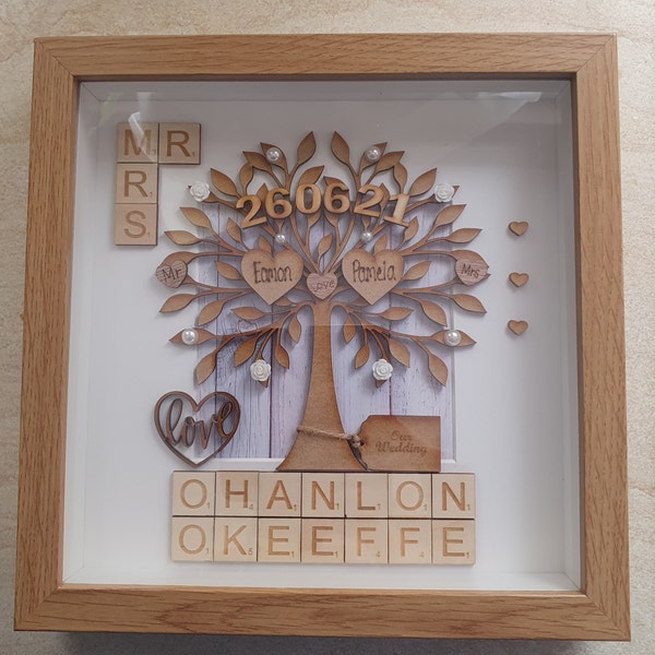 Wedding Gift. Unique Wedding Gift for Couples. Engraved Names. Mr & Mrs ...