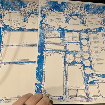 Icestorm Character Sheets D&D 5e - Etsy