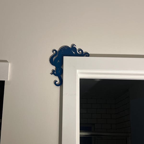 Octopus Door Frame Topper Metal | Door Frame Corner Sign | Metal Wall ...