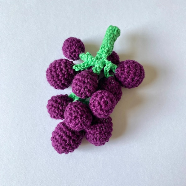 GRAPE Crochet Pattern PDF - Amigurumi Bunch of Grapes Pattern. Crochet ...