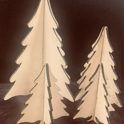 Free Standing Snowy Christmas Tree Svg Laser Cutting Files, Christmas ...