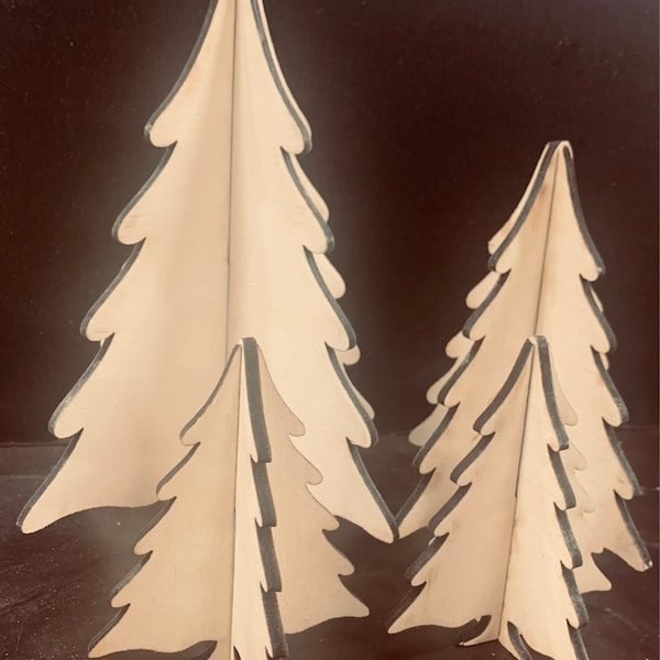 Free Standing Snowy Christmas Tree Svg Laser Cutting Files, Christmas ...