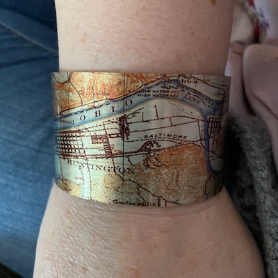 Huntington West Virginia Cuff Bracelet Unique Hometown Gift - Etsy