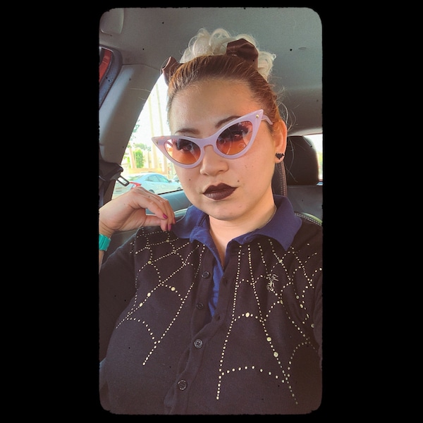 Spider Web Cardigan Size S,M,L,XL,2XL,3XL Sweater in Black Vintage ...