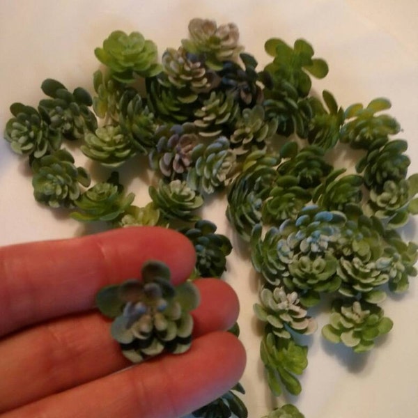 20 Miniature Fake Succulents for Jewelry and Silk Flower Crafts and ...