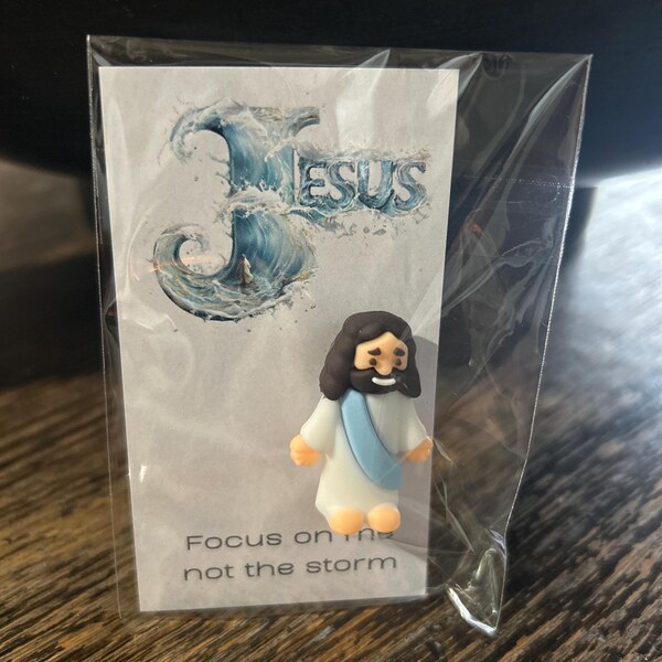 Mini Jesus Figurine, Little Jesus Pocket Cards, Church Party Favors ...