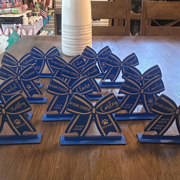 CHEERLEADER BOW PLAQUE + Cheerleader Award + Cheer Coach Gift + Senior ...