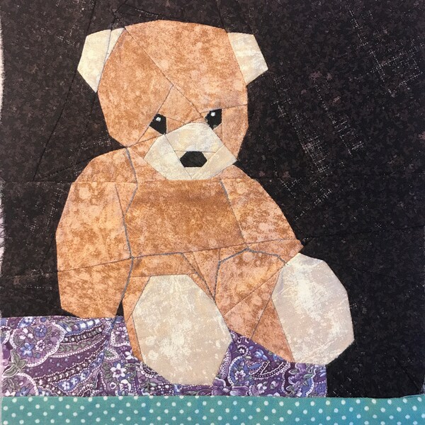 Teddy Bear Paper-piecing Quilt Pattern, PDF - Etsy