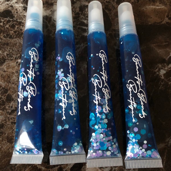 Luxury Metallic Silver Lip Gloss Tubes With Rhinestones: Wand ...