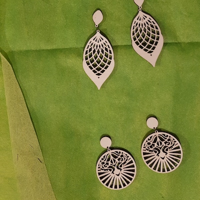 Earring Templates for Laser Cutting Decoration Pattern Cut Files Svg ...