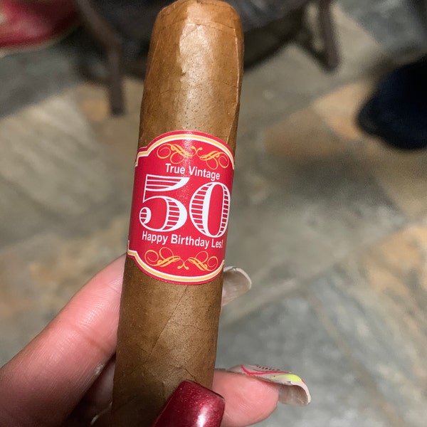 Custom Milestone Birthday Cigar Labels Party Favor 30th 40th 50th ...