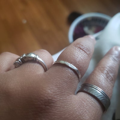 Tiny Shell Stacking Ring, Gold Filled Seashell Stacking Ring, Thin Gold Shell Ring, Stacking ...