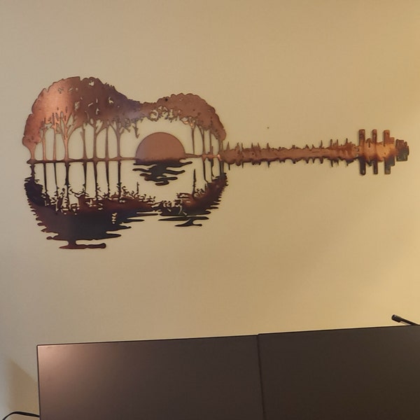 Abstract Guitar Metal Wall Art | Metal Guitar Art | Abstract Guitar ...