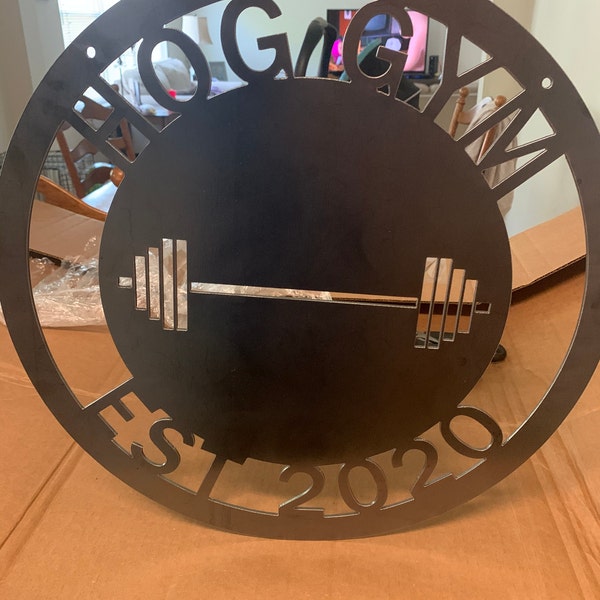 Gym Sign | Personalized Home Gym Sign | Custom Metal Gym Sign | Home ...