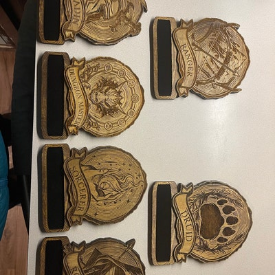 Wooden Ranger DND Coaster and Dice Holder Set Ranger OTHER CHARACTERS ...