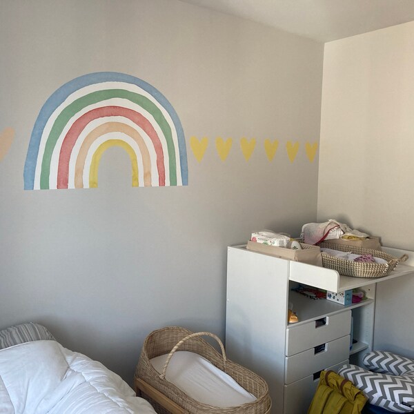 Rainbow Wall Decal, Rainbow Wall Stickers, Large Rainbow Wall Decal ...