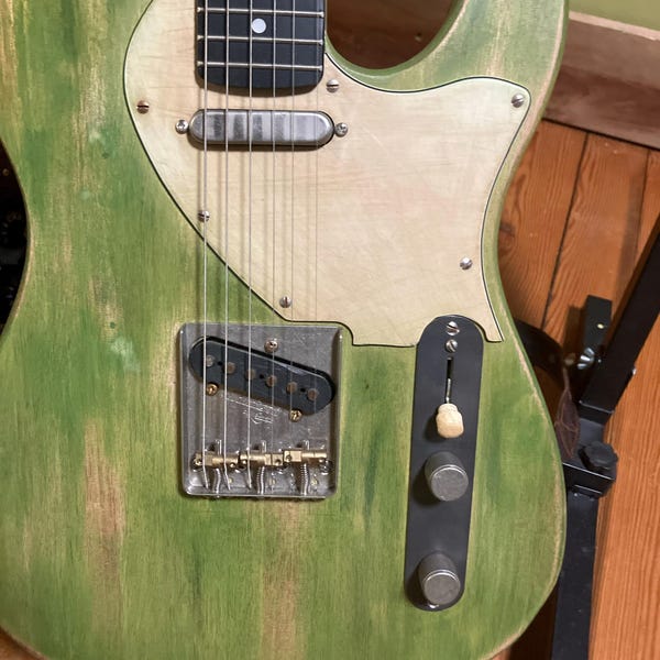 Telecaster Aged Copper Neck & Control Plate Set - Slanted Switch - Etsy