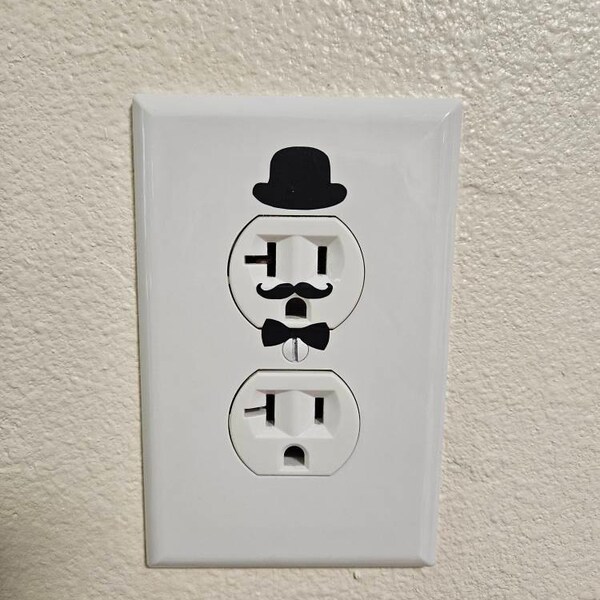 Mustache Decals (6 Qty) | Removable Vinyl | Monopoly Man | Funny Home ...