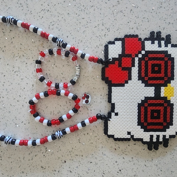 Mr. Wobble & Dark Wobble Beaded Necklaces - Etsy