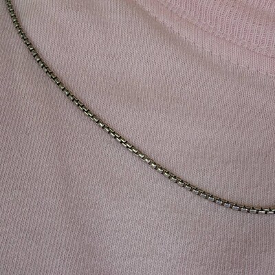 Italian Sterling Silver Round Box Link Chain Necklace Silver Chain 925 UNISEX - Etsy