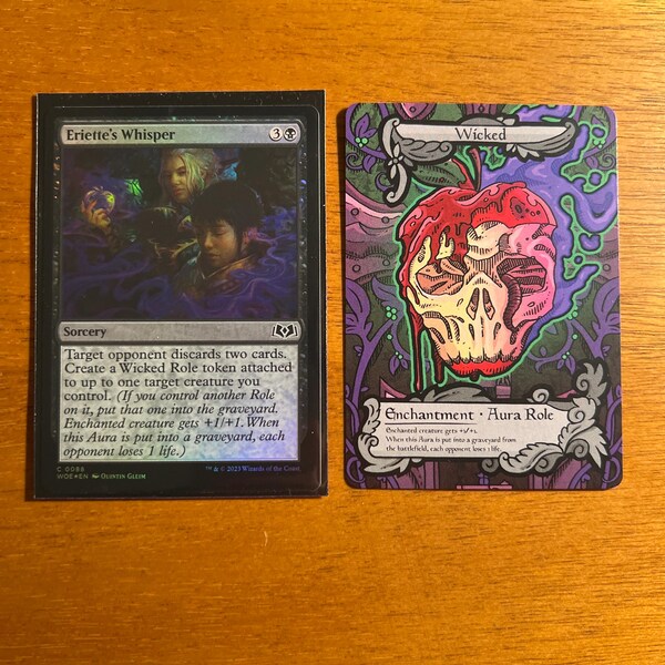 Monster / Sorcerer Role Token Custom MTG Magic Gathering Fantasy Board ...