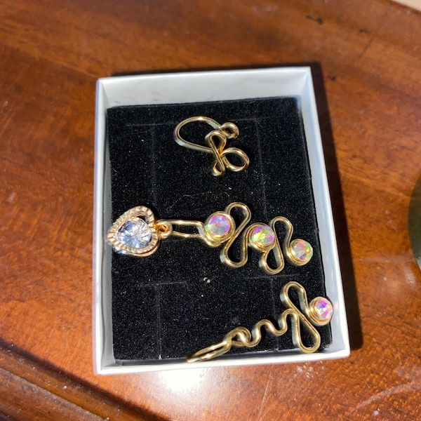 Crystal Nose Cuff Set | Dangle Nose Cuff No Piercing Necessary | Fake ...