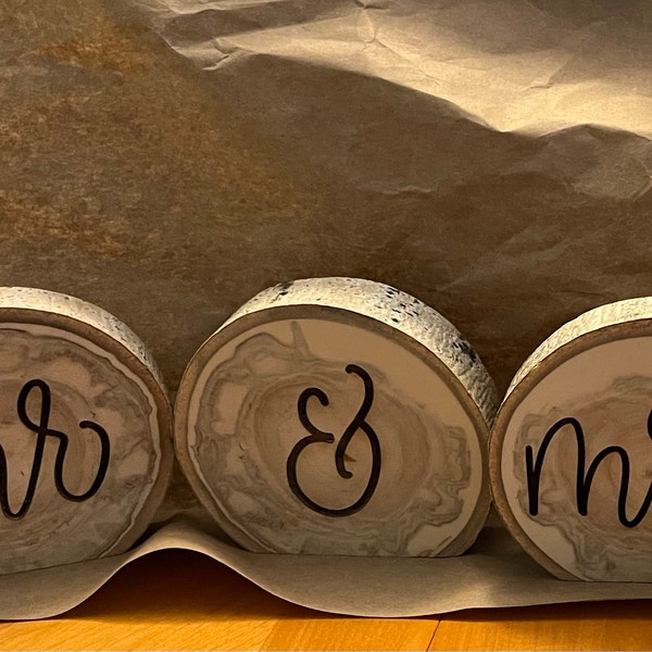 Set of Aspen Chunks 3-4 Wood Slices Rustic Wedding Decor Wood Disc ...