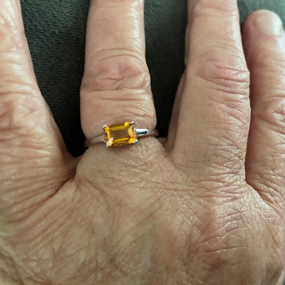 Ring Genuine Yellow Topaz-november Birthstone Ring-yellow Gemstone ...