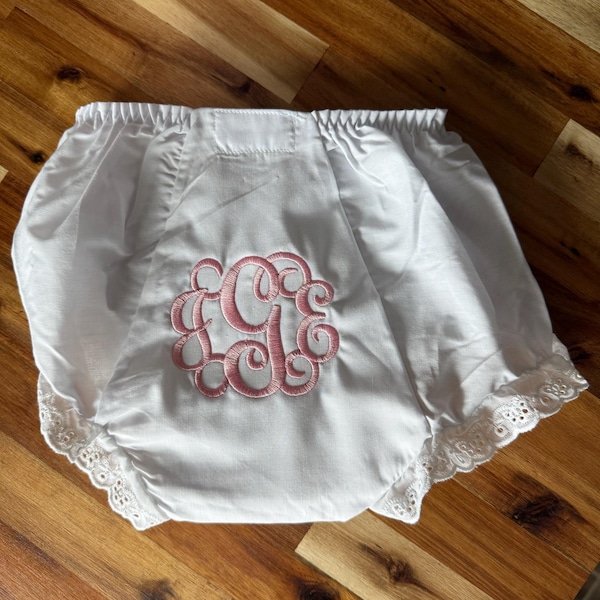 Monogrammed Baby Bloomer Diaper Cover - Personalized Baby Bloomers ...