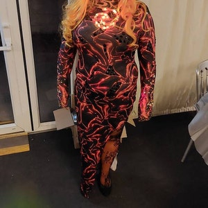 Lava Volcano Melt Printed Fabric Recycled Spandex 4 Way Stretch Fabric ...