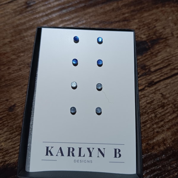 Build Your Own Four Pair Stud Earring Set - Colorful Dot Earrings ...